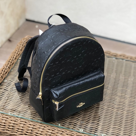 Coach | Bags | Nwt Coach Embossed Md Charlie Signature Backpack | Poshmark